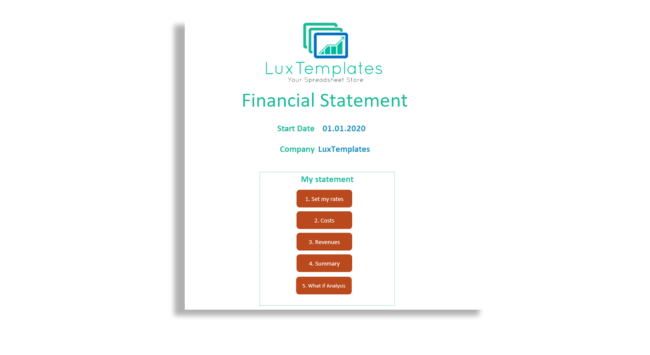 E-commerce Financial Statement - Get your efficient Excel Dashboards