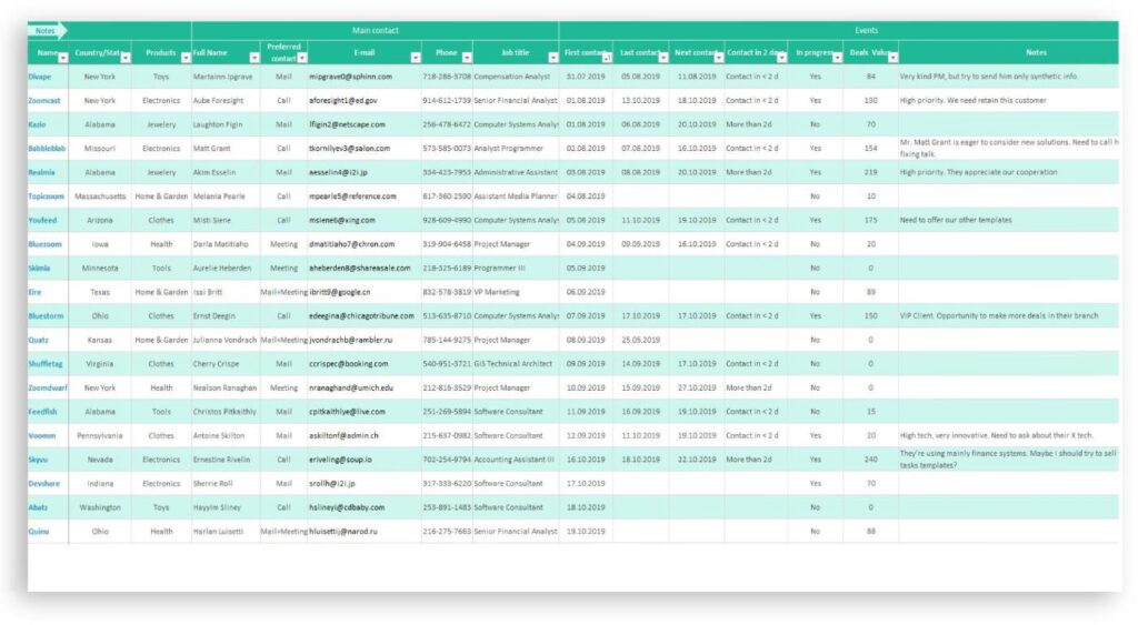 Excel CRM Template + Invoice Tracker | LuxTemplates Excel CRM Template + Invoice Tracker | LuxTemplates
