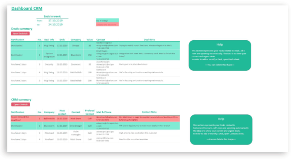 Excel CRM Template + Invoice Tracker | LuxTemplates Excel CRM Template + Invoice Tracker | LuxTemplates