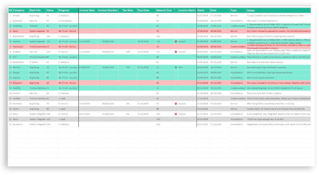 Excel CRM Template + Invoice Tracker | LuxTemplates Excel CRM Template + Invoice Tracker | LuxTemplates