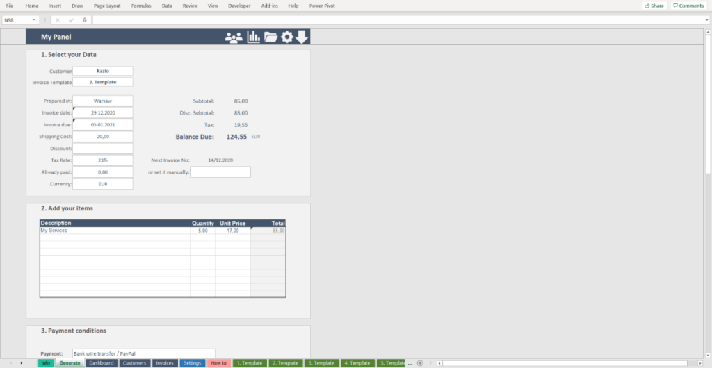 Excel Invoice Generator - Tracker- Dashboard | LuxTemplates Excel Invoice Generator - Tracker- Dashboard | LuxTemplates
