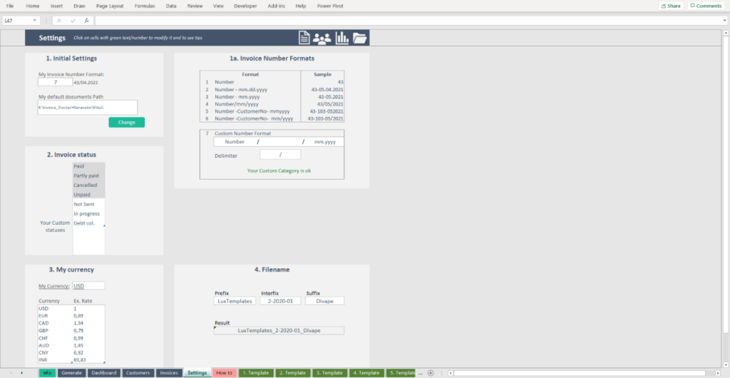 Excel Invoice Generator - Tracker- Dashboard | LuxTemplates Excel Invoice Generator - Tracker- Dashboard | LuxTemplates