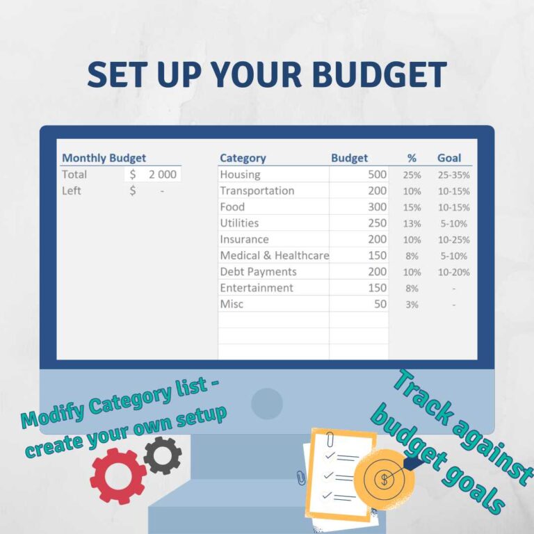 Personal Budget Spreadsheet - Expense Tracker | LuxTemplates