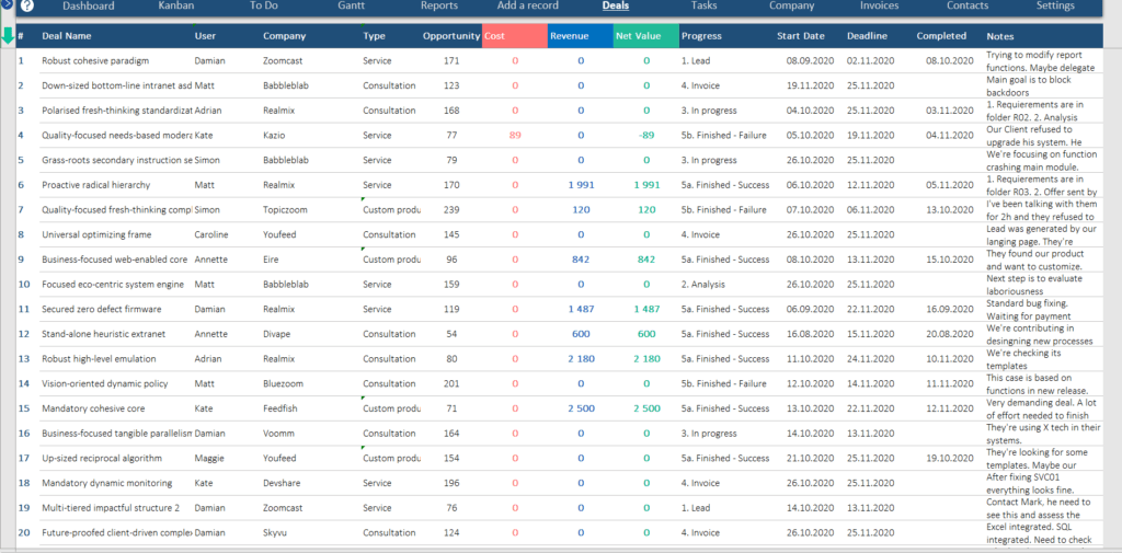 Excel CRM Pro - Advanced Spreadsheet | LuxTemplates