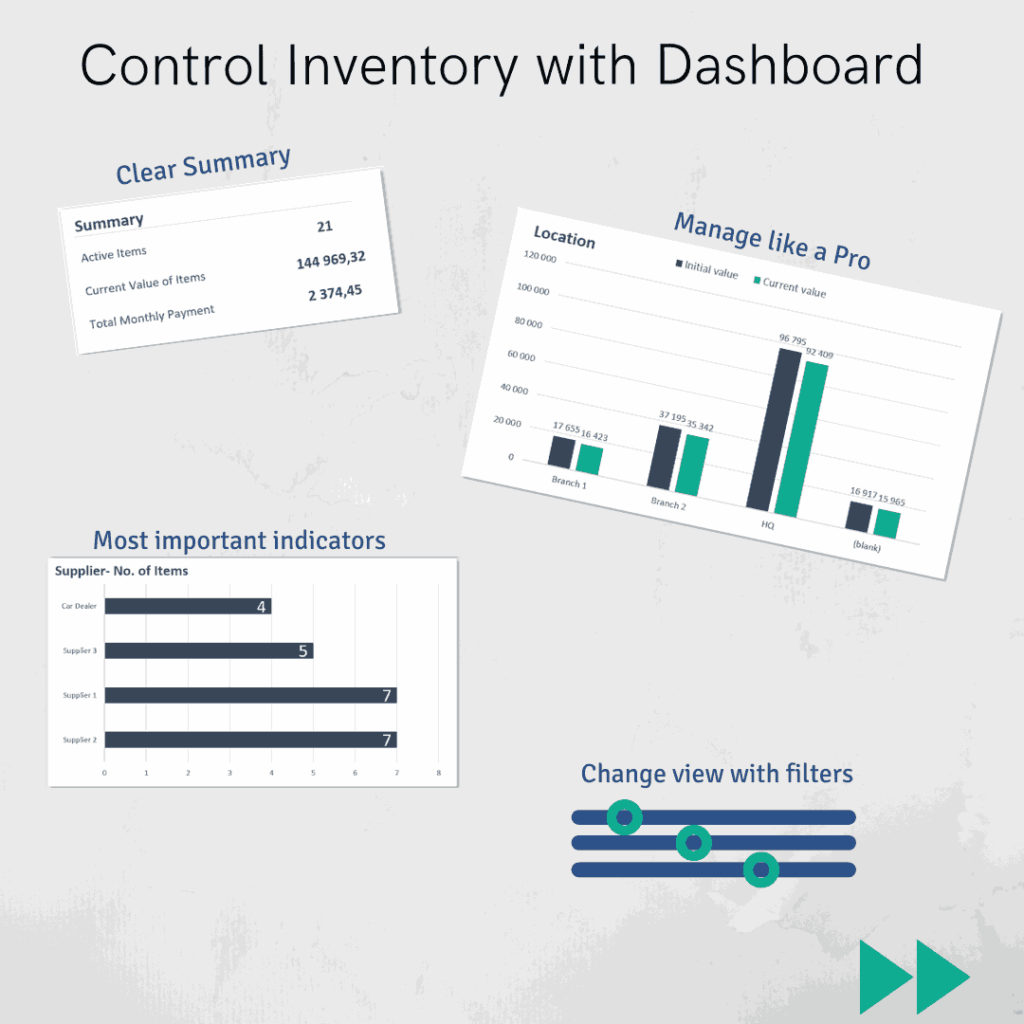 Equipment Inventory List - Flexible Spreadsheet to Track Assets