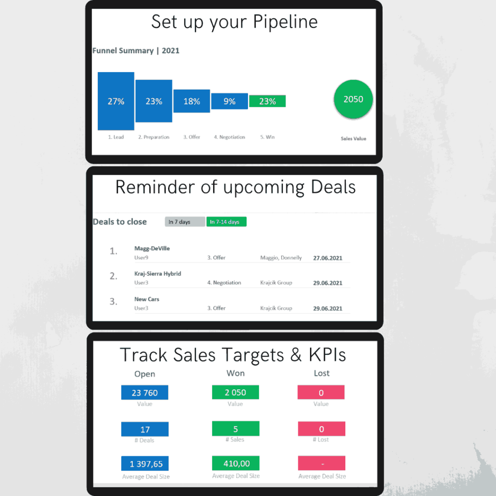 Sales Tracking Spreadsheet - Simple Pipeline & CRM
