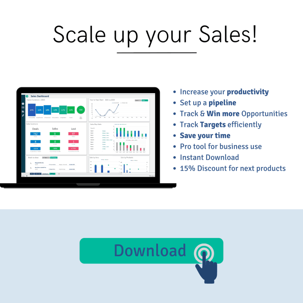 Sales Tracking Spreadsheet - Simple Pipeline & CRM