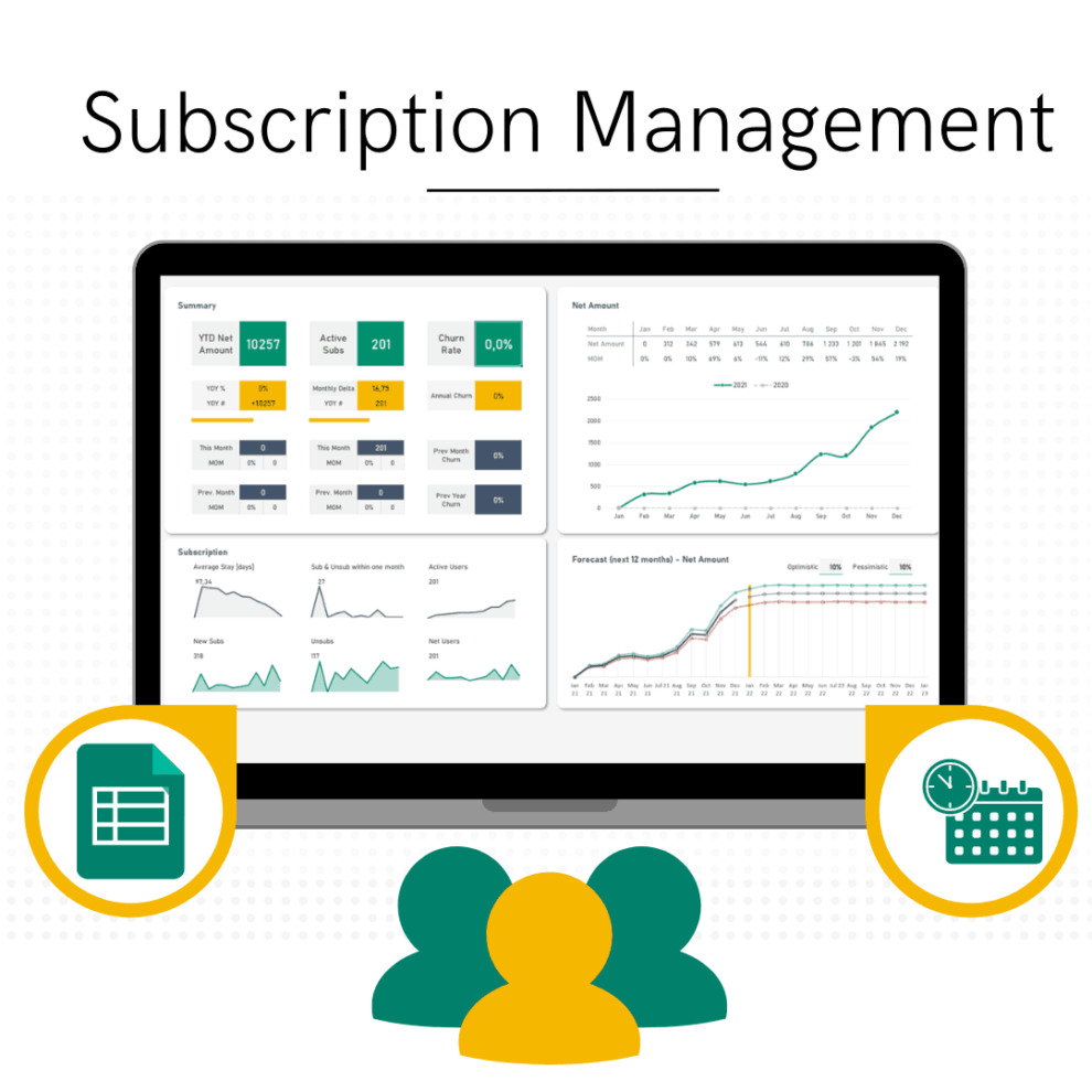 Excel Subscription Management — High-End Spreadsheet