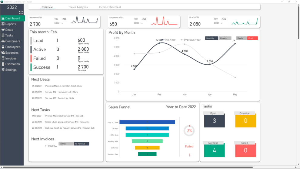 Sales CRM for Excel - Unique Sales Tracking Spreadsheet in Excel
