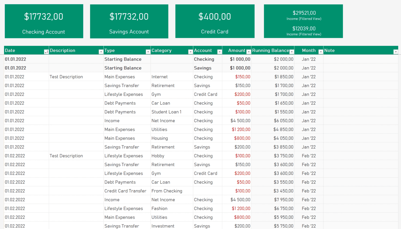 Personal Budget & Savings Planner - Excel Spreadsheet