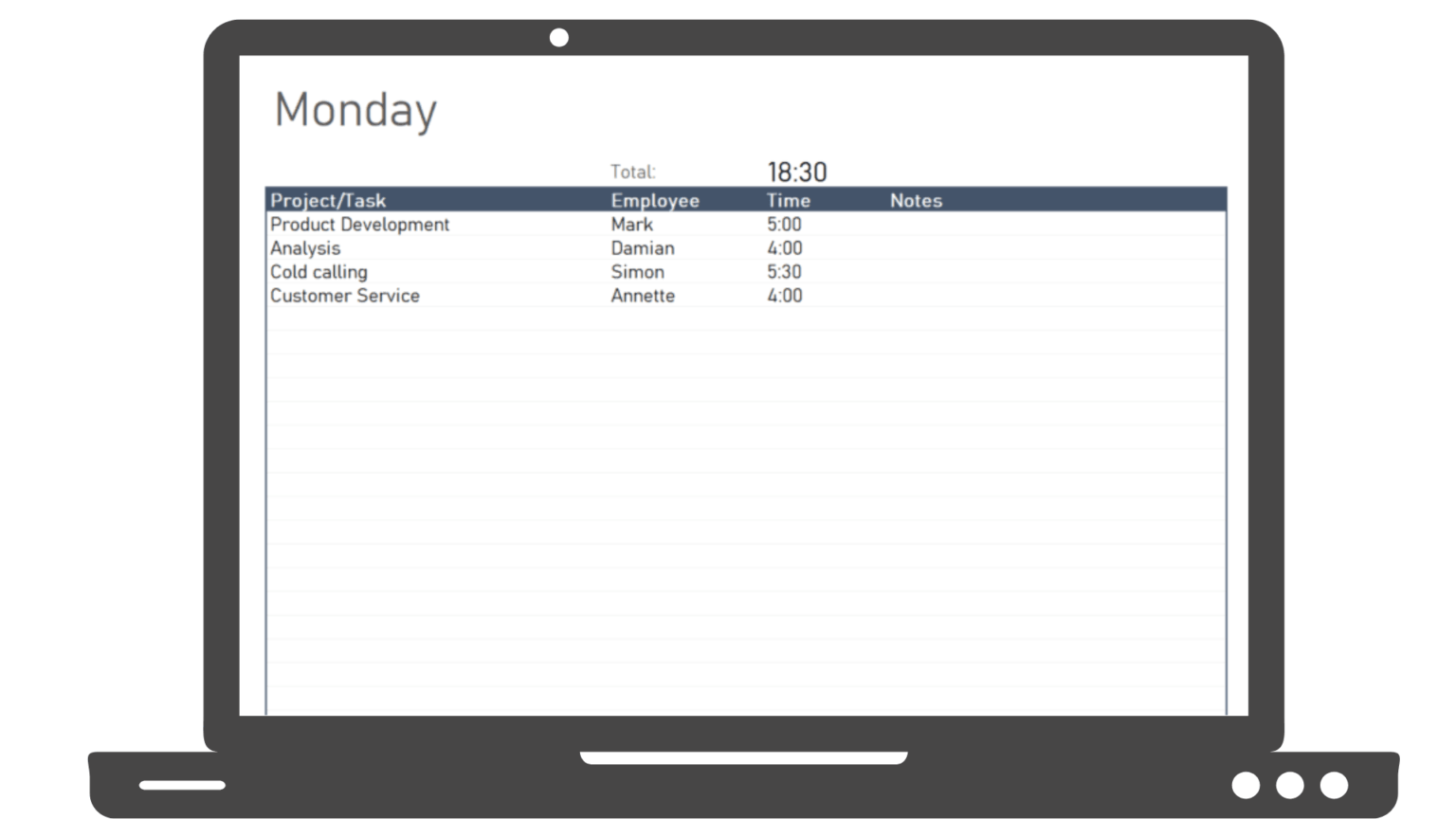 Daily Task Tracker - Excel & Google Sheets Template