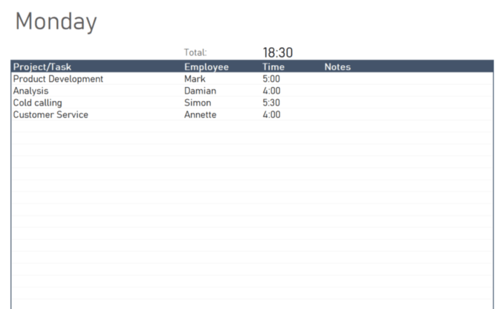 Daily Task Tracker - Excel & Google Sheets Template