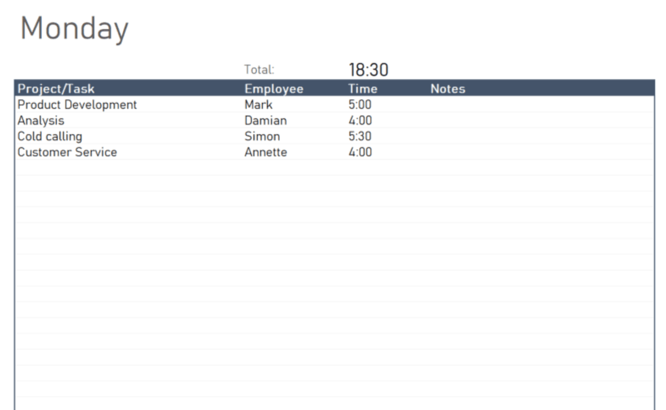 Daily Task Tracker - Excel & Google Sheets Template