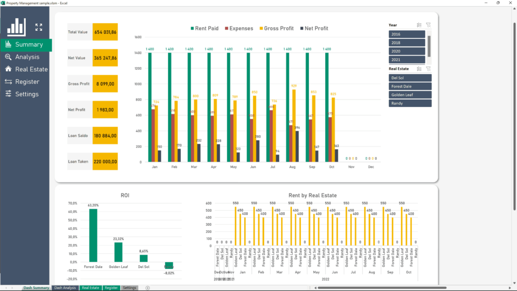 Property Management - Excel Spreadsheet | Instant Download