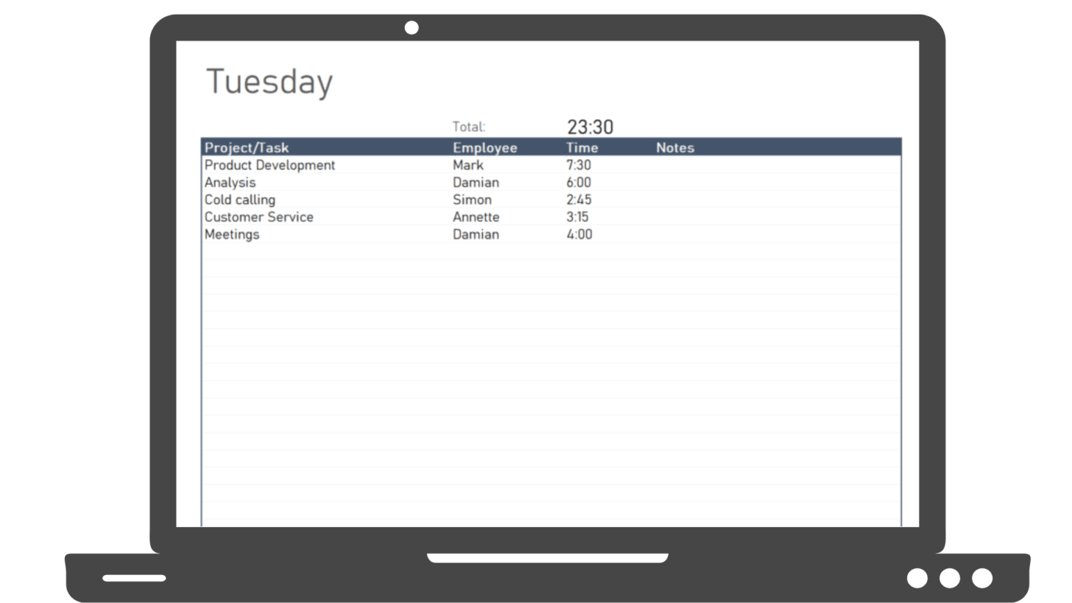 Daily Task Tracker - Excel & Google Sheets Template