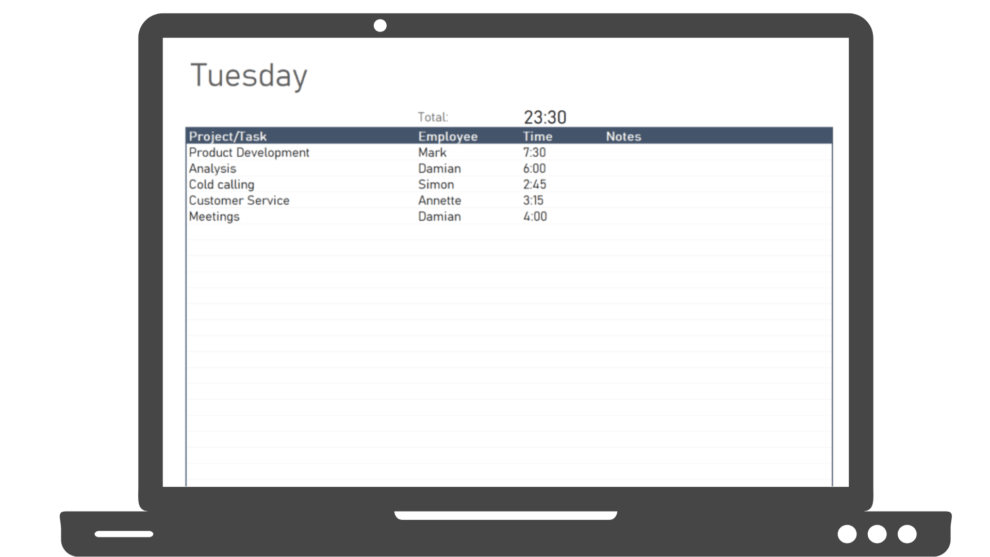 Daily Task Tracker - Excel & Google Sheets Template